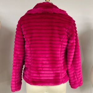 Outerwear by Lisa | Jackets & Coats | Hot Pink Faux Fur Coat M | Poshmark